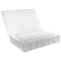 Darice Craft Organizers Clear Plastic 17 Compartment Organizer Box, 1 ...