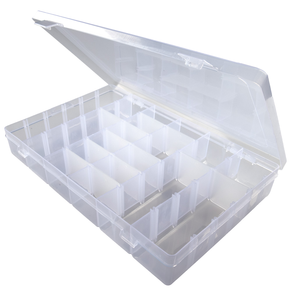Darice Craft Organizers Clear Plastic 17 Compartment Organizer Box, 1 ...