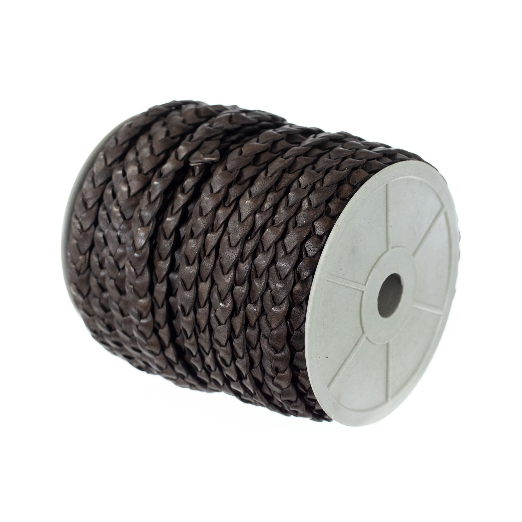 Craft County Flat Braided Leather Craft Cord - 5mm or 10mm Diameter - 5 ...