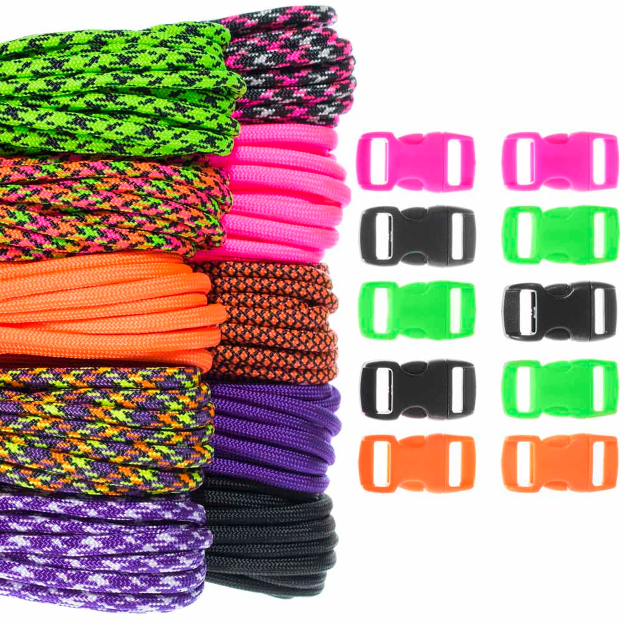 Craft County Kids 550 Paracord Crafting DIY Kits - 100 Feet of Paracord ...