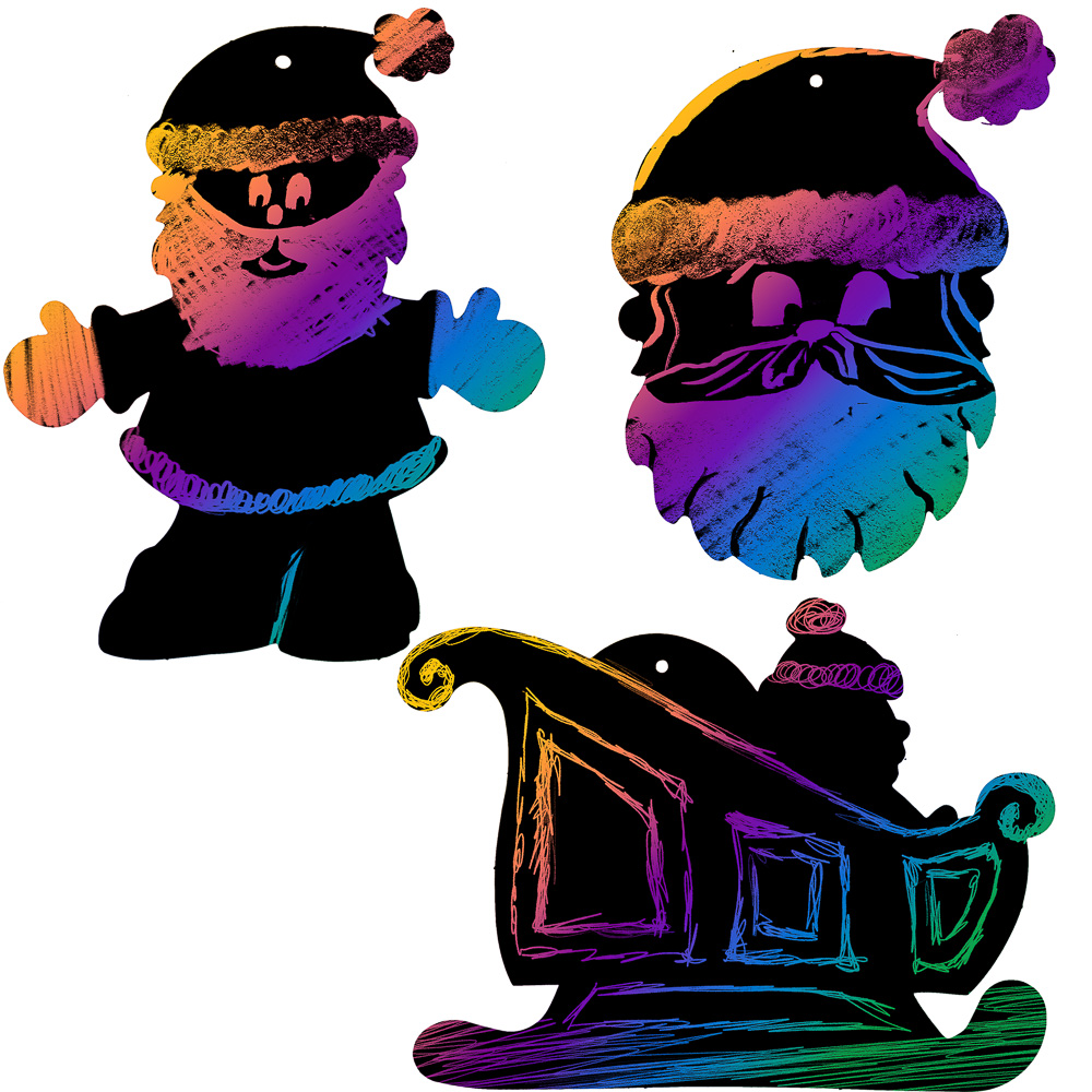 Craft County Magic Color Scratch Christmas Ornament | 7 Different Types ...