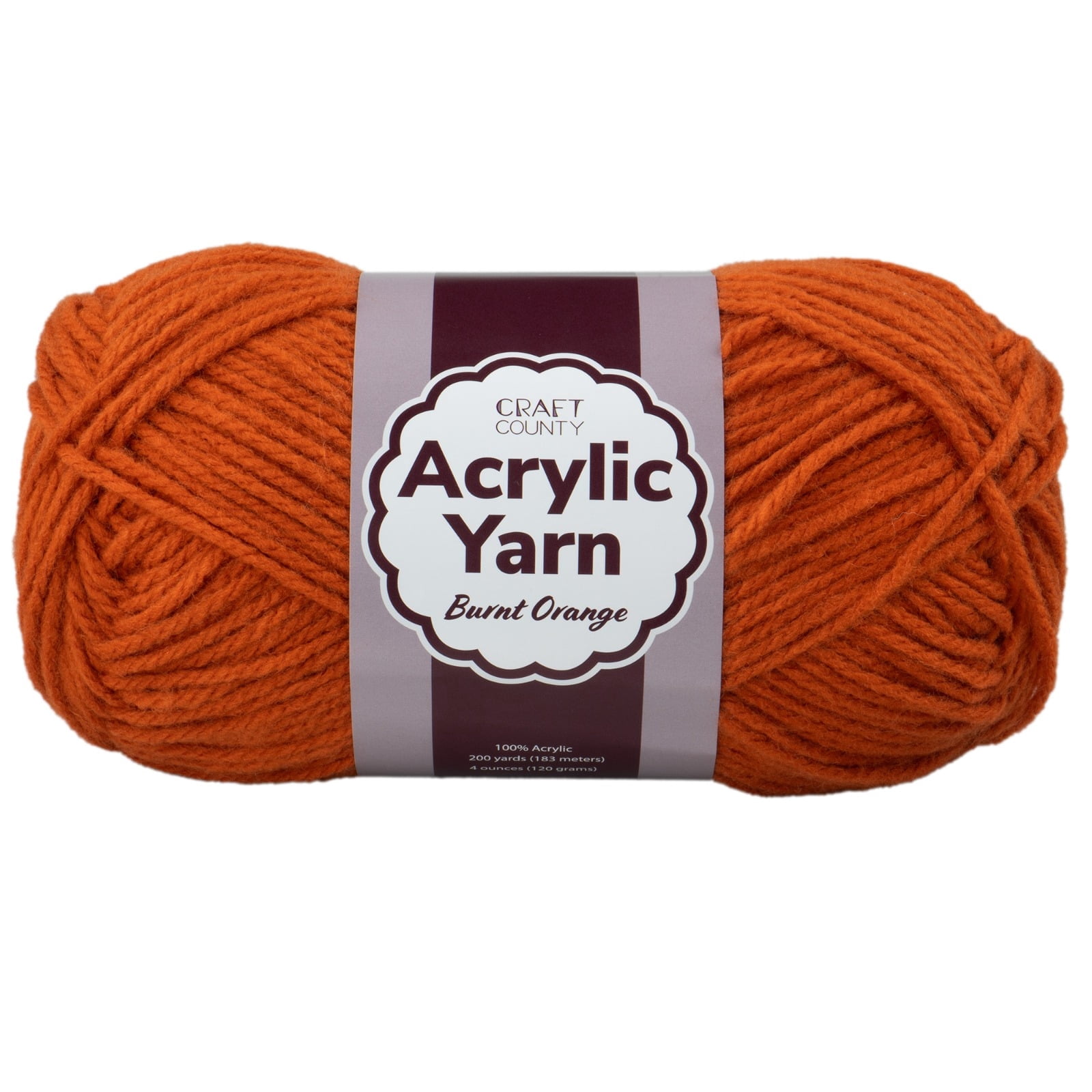 Craft County Medium 4 Acrylic Yarn – 200 Yards of Super Vibrant Yarn ...