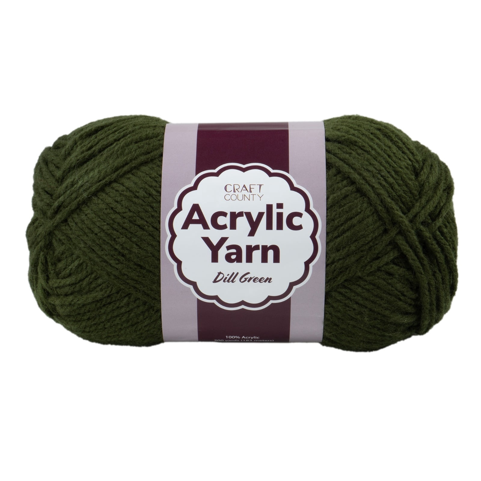 Craft County Medium 4 Acrylic Yarn – 200 Yards of Super Vibrant Yarn ...