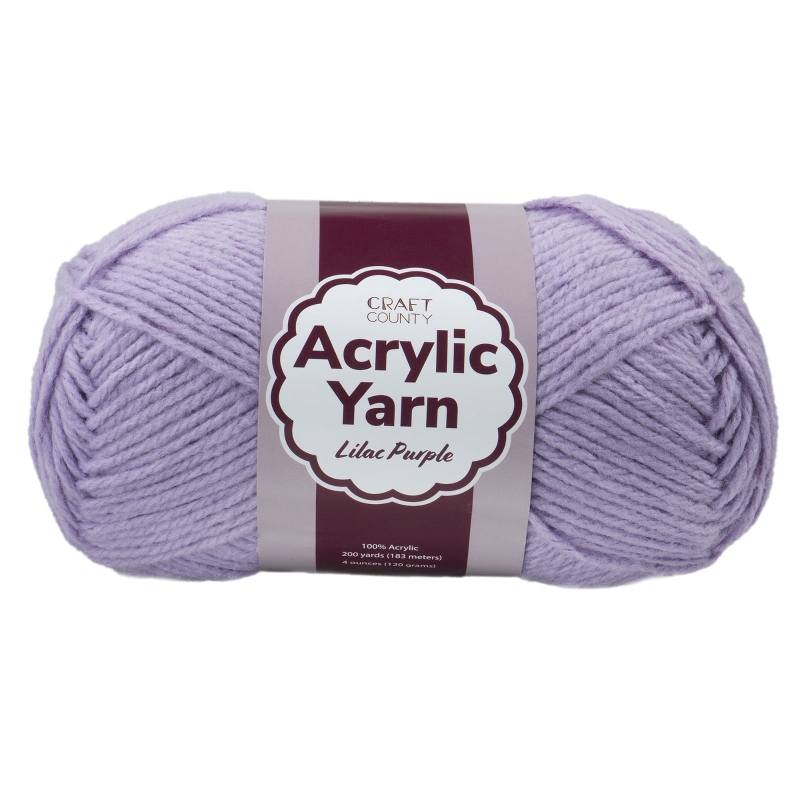 Craft County Medium 4 Acrylic Yarn – 200 Yards of Super Vibrant Yarn ...