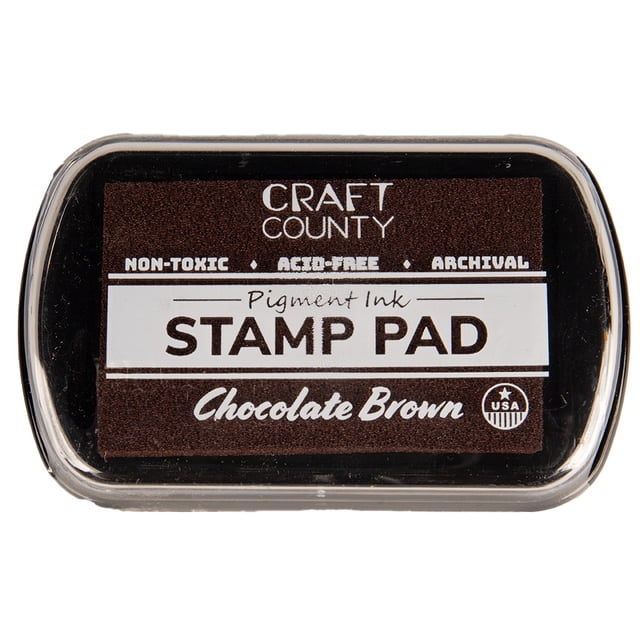 Craft County Pigment Ink Stamp Pad – Refillable Ink Pad in 15+ Colors ...