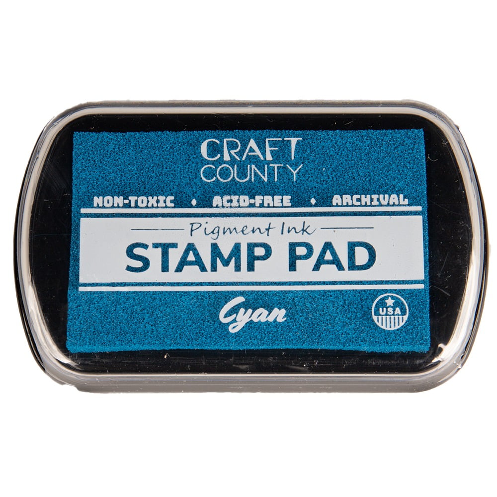 Craft County Pigment Ink Stamp Pad – Refillable Ink Pad in 15+ Colors ...