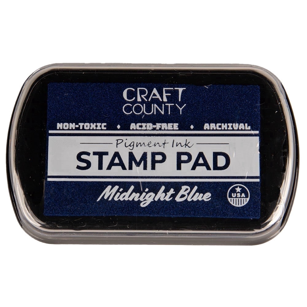 Craft County Pigment Ink Stamp Pad – Refillable Ink Pad in 15+ Colors ...