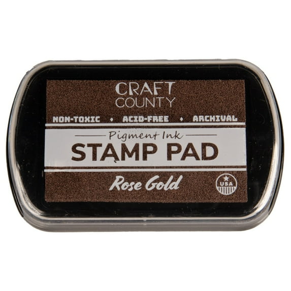 Craft County Pigment Ink Stamp Pad – Refillable Ink Pad in 15+ Colors ...