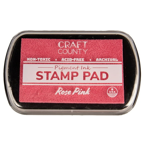 Craft County Pigment Ink Stamp Pad – Refillable Ink Pad in 15+ Colors ...