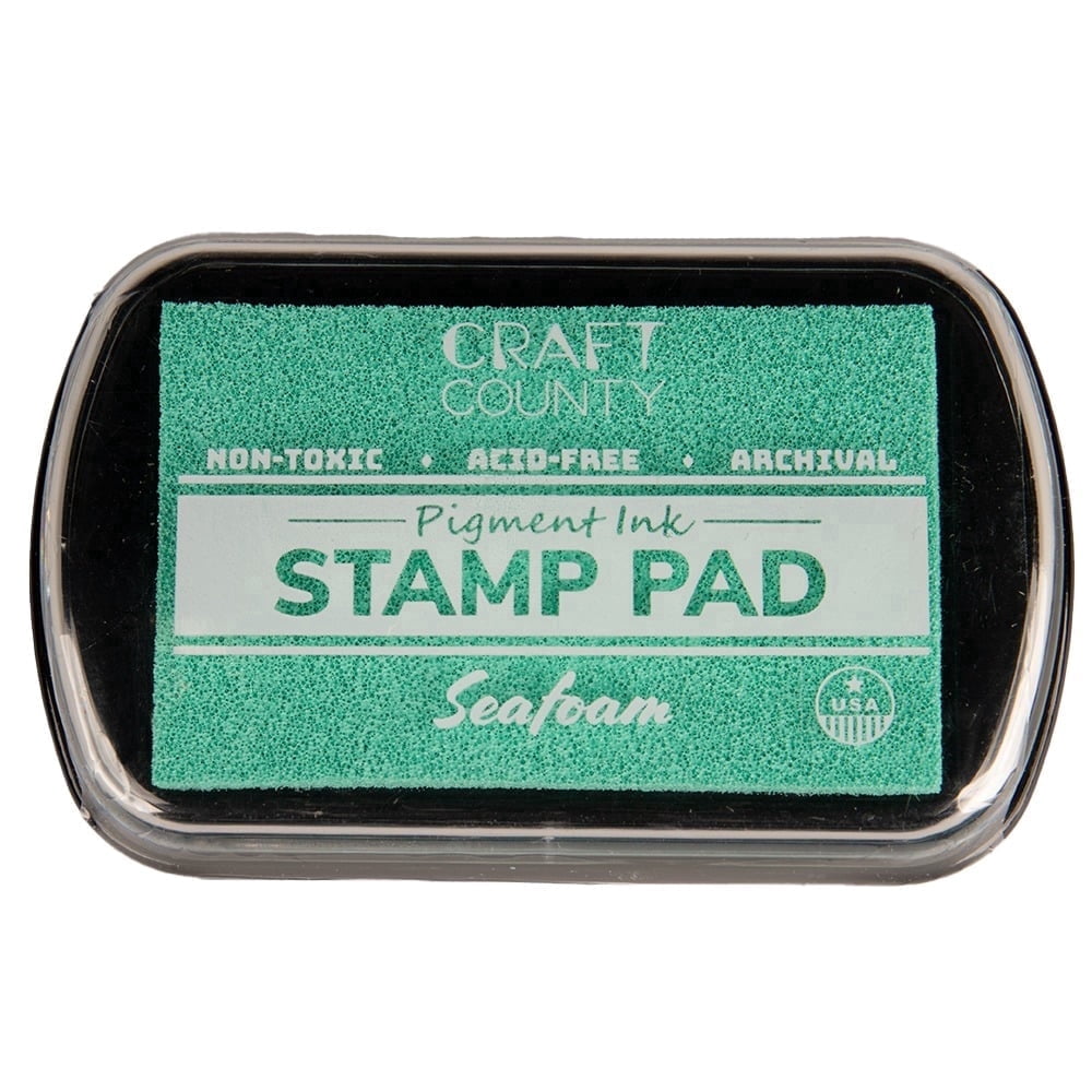Craft County Pigment Ink Stamp Pad – Refillable Ink Pad in 15+ Colors ...