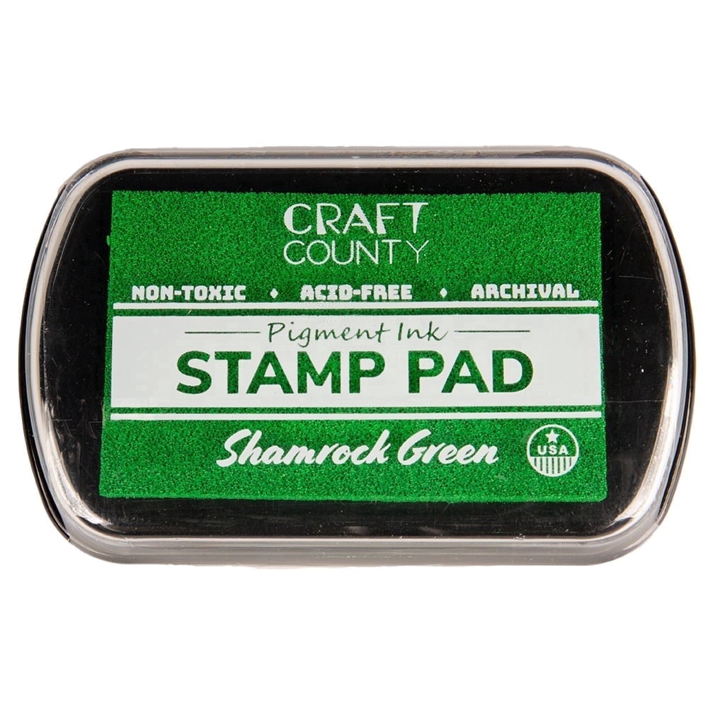 Craft County Pigment Ink Stamp Pad – Refillable Ink Pad in 15+ Colors ...