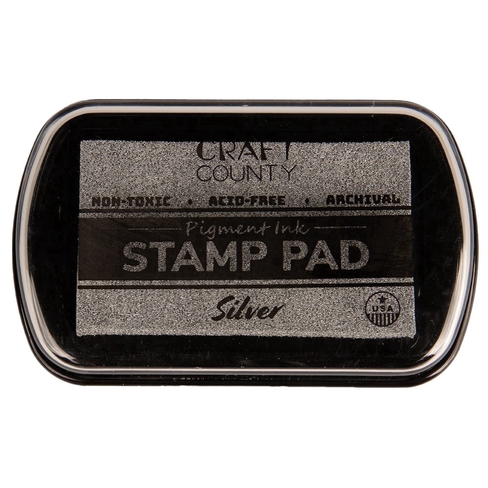 Craft County Pigment Ink Stamp Pad – Refillable Ink Pad in 15+ Colors ...