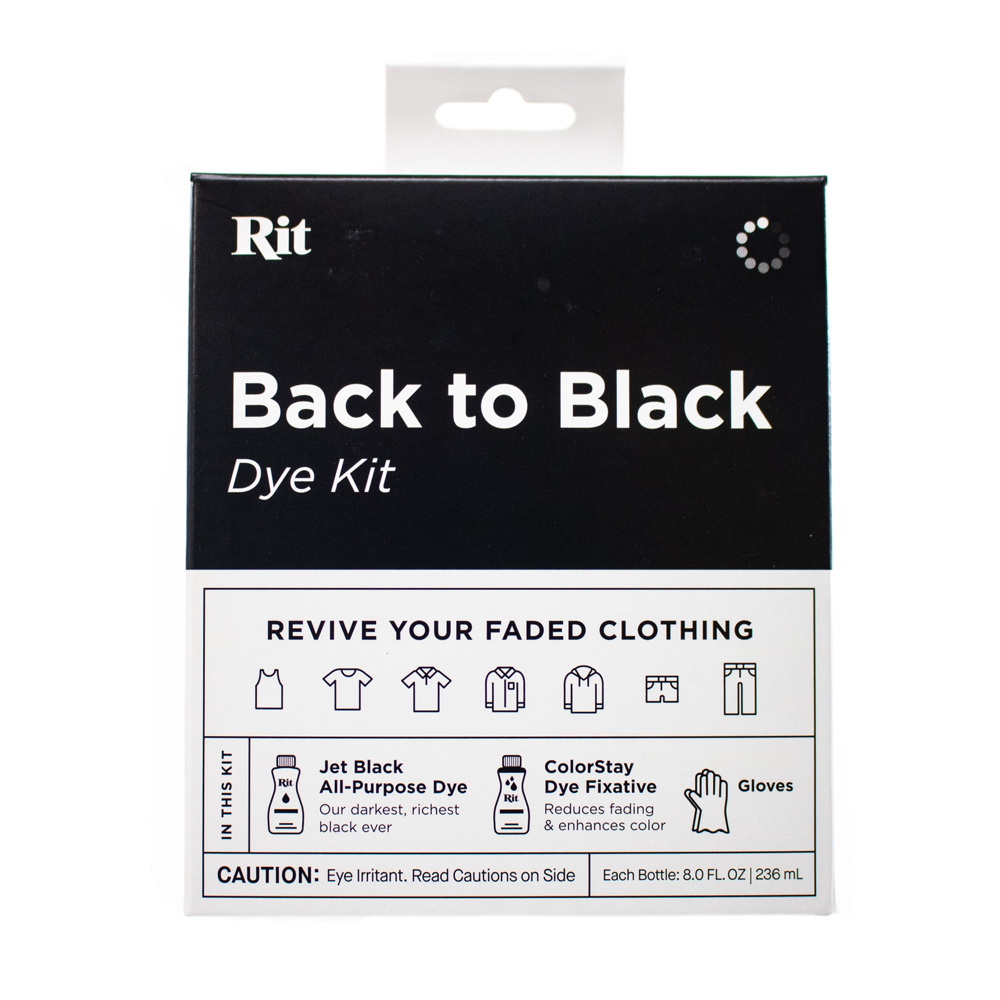 Craft County Rit Back to Black Dye Kit – Restore Faded Clothing ...