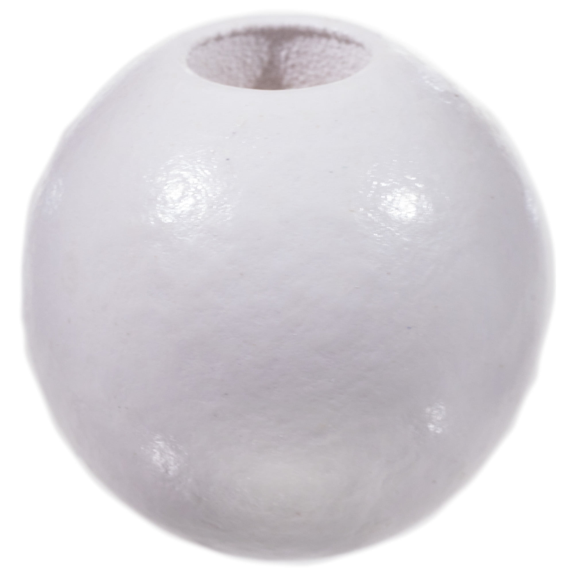 Craft County Round White Wooden Loose Bead, 12.6 mm, (2 Count ...
