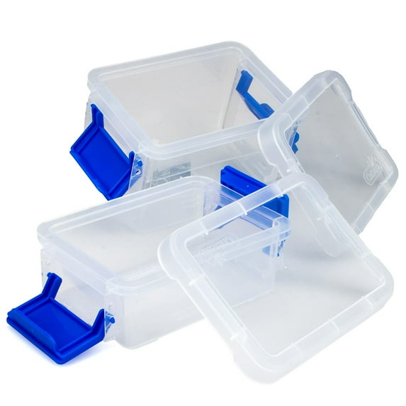 Craft County Stackable Plastic Containers – 2 Pack Containers for ...
