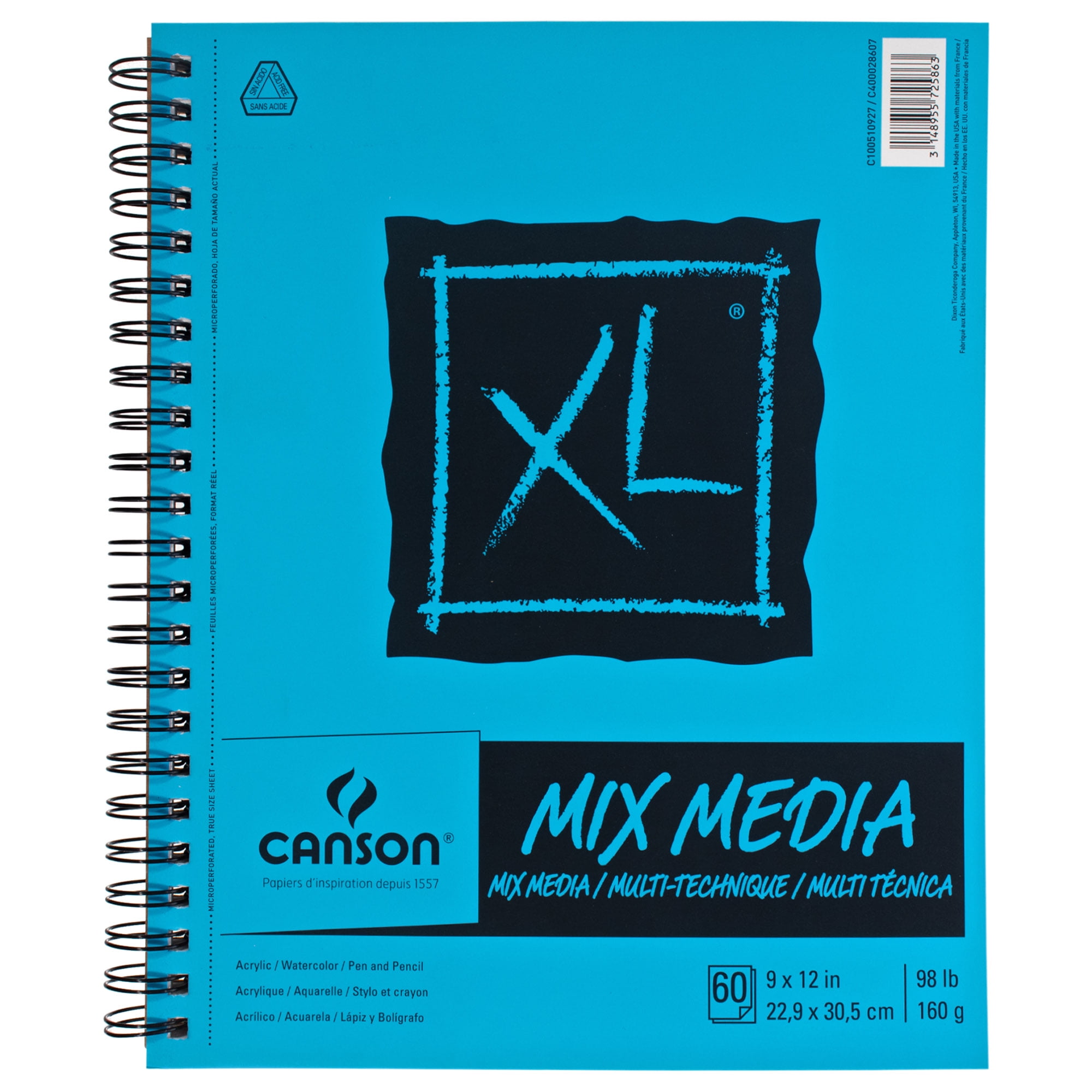 Craft County’s Multimedia Paper Pad – Sketchpad – 9 x 12 inches – 60 ...