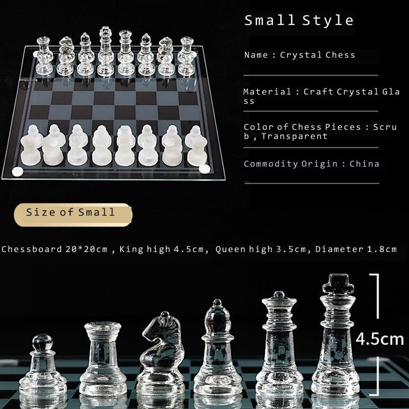 Craft Crystal Glass Luxury Chess Set Acrylic Chess Board Anti-broken ...