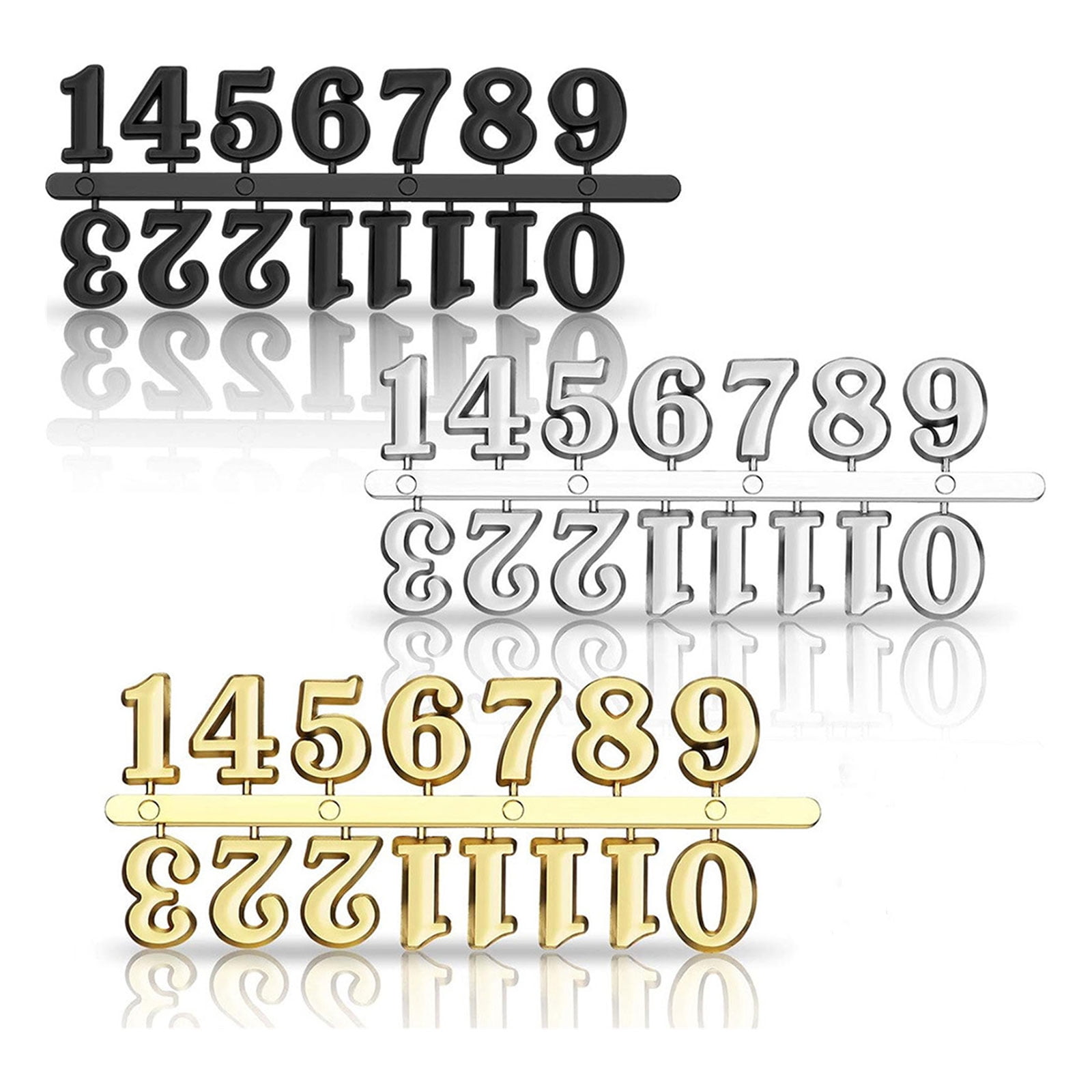 Craft Digital Clock Numbers Kits Metal Arabic or Roman Numerals Set for ...