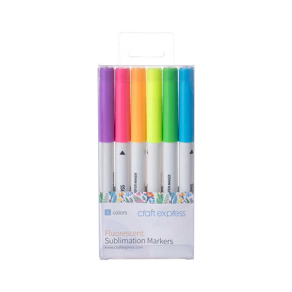 Craft Express Joy Sublimation Markers 6/Pkg-Fluorescent - Walmart.com