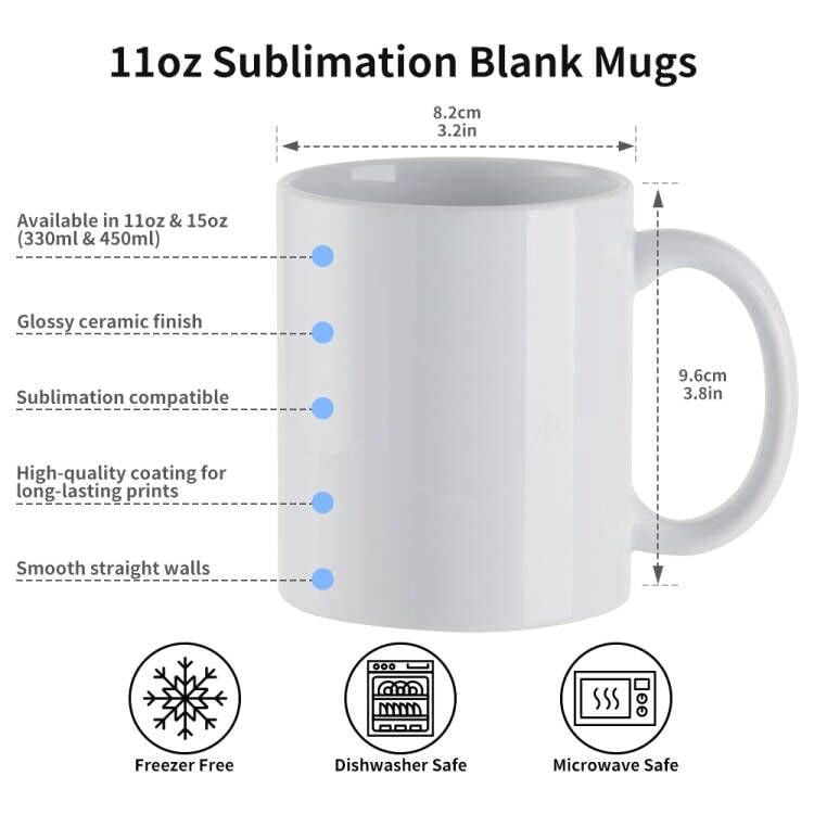 Craft Express Blank 11oz Coffee Mugs for Sublimation and Crafting ...