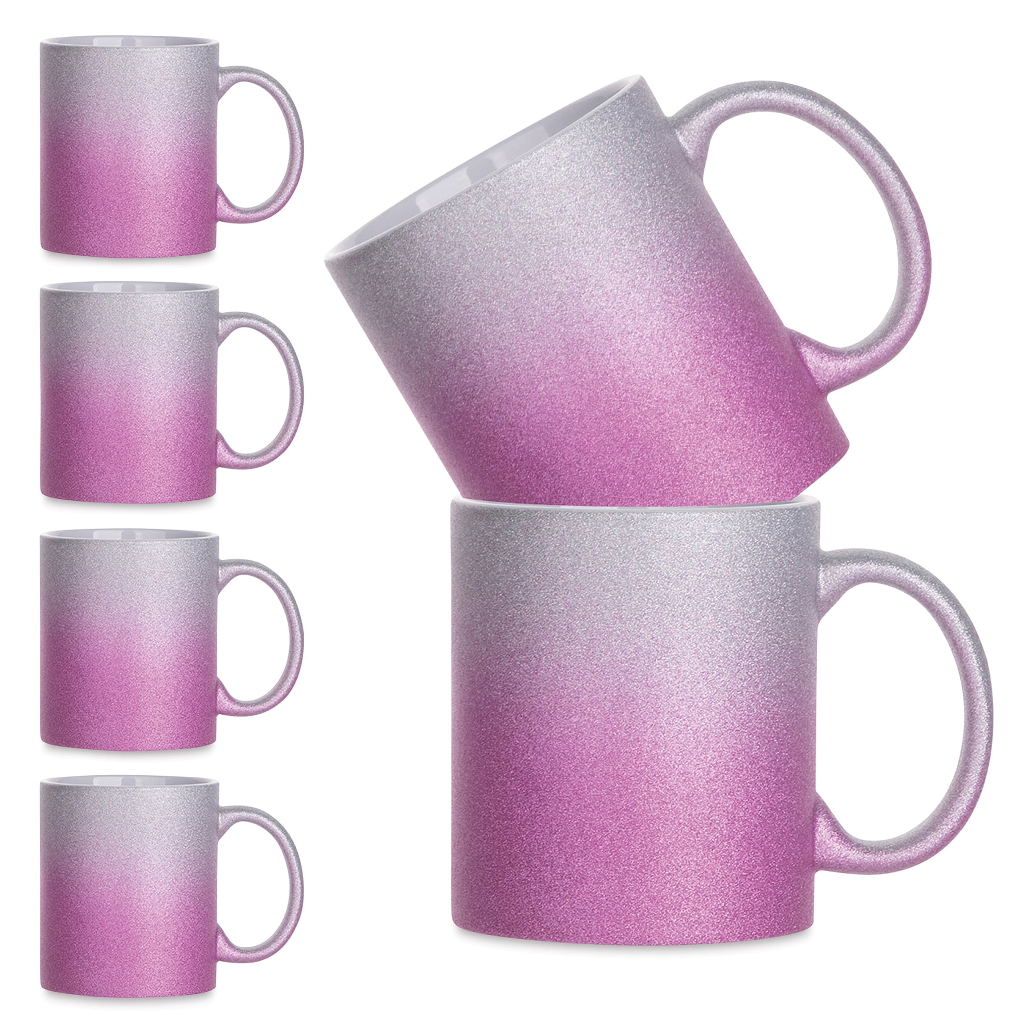Craft Express Sublimation Printing Ceramic Mug - 11 oz, Pink Ombre ...