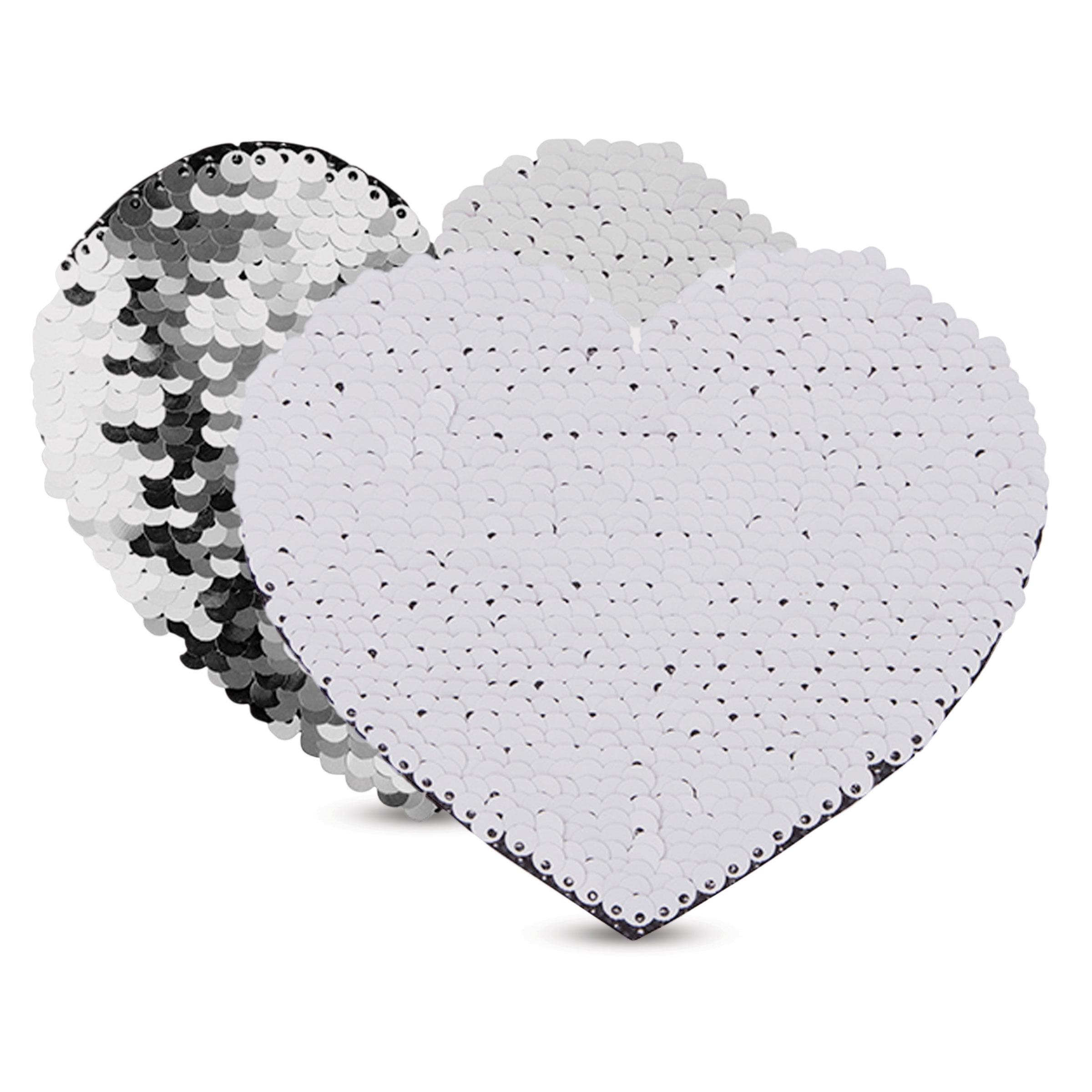 Craft Express 2 Pack Small Heart Sequin Sublimation Patches - Walmart.com