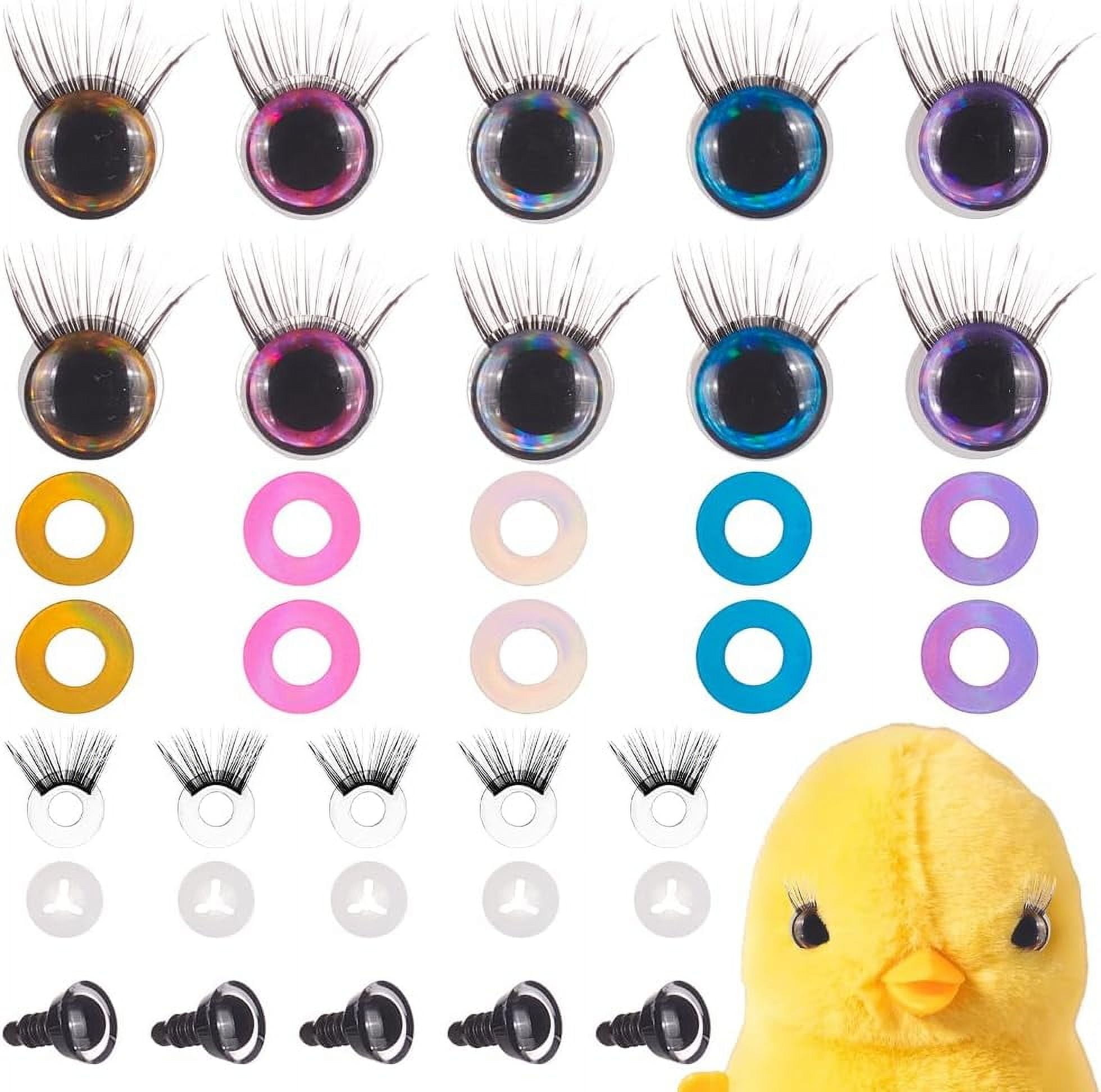 Craft Eyes Safety Eyes with Eyelashes Amigurumi Eyes Stuffed Animal ...