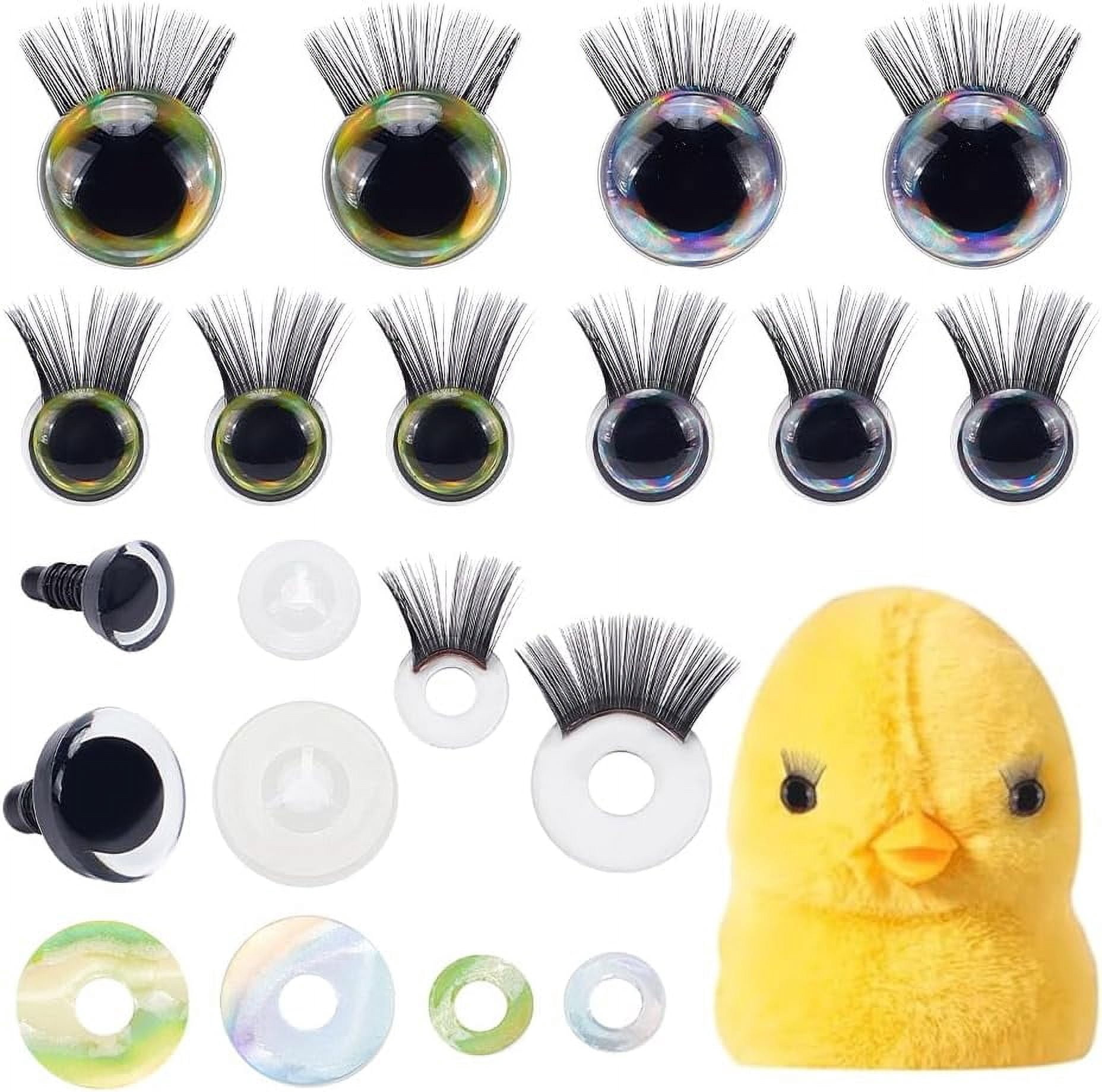 Craft Eyes Safety Eyes with Eyelashes Amigurumi Eyes Stuffed Animal ...