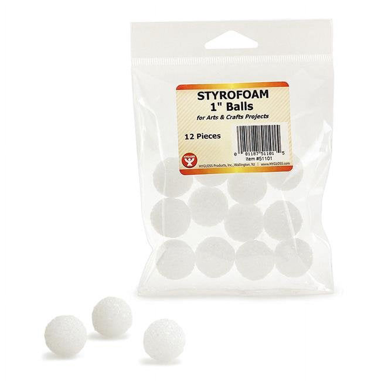Craft Foam Balls, 1 Inch, White, 12 Per Pack, 6 Packs - Walmart.com