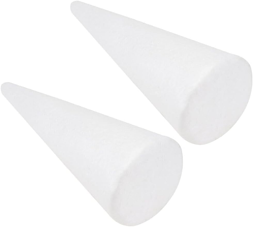 Craft Foam Cone,White Craft Foam Cones for Crafts 12 Inch, Christmas ...