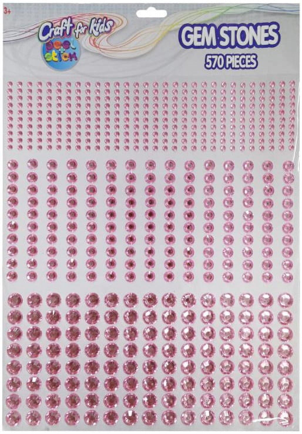 Craft For Kids Imports Jumbo Pack Gem Stones-Pink - Walmart.com