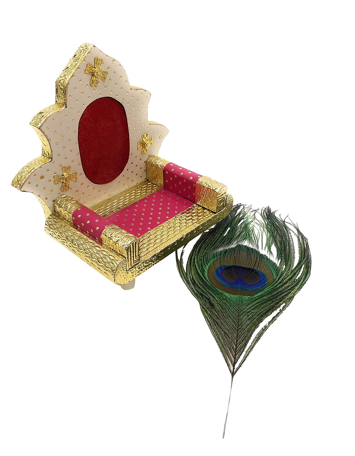 Craft Forest Ladoo GopalThakurji Wooden SinghasanAll Purpose Chowki 115 ...