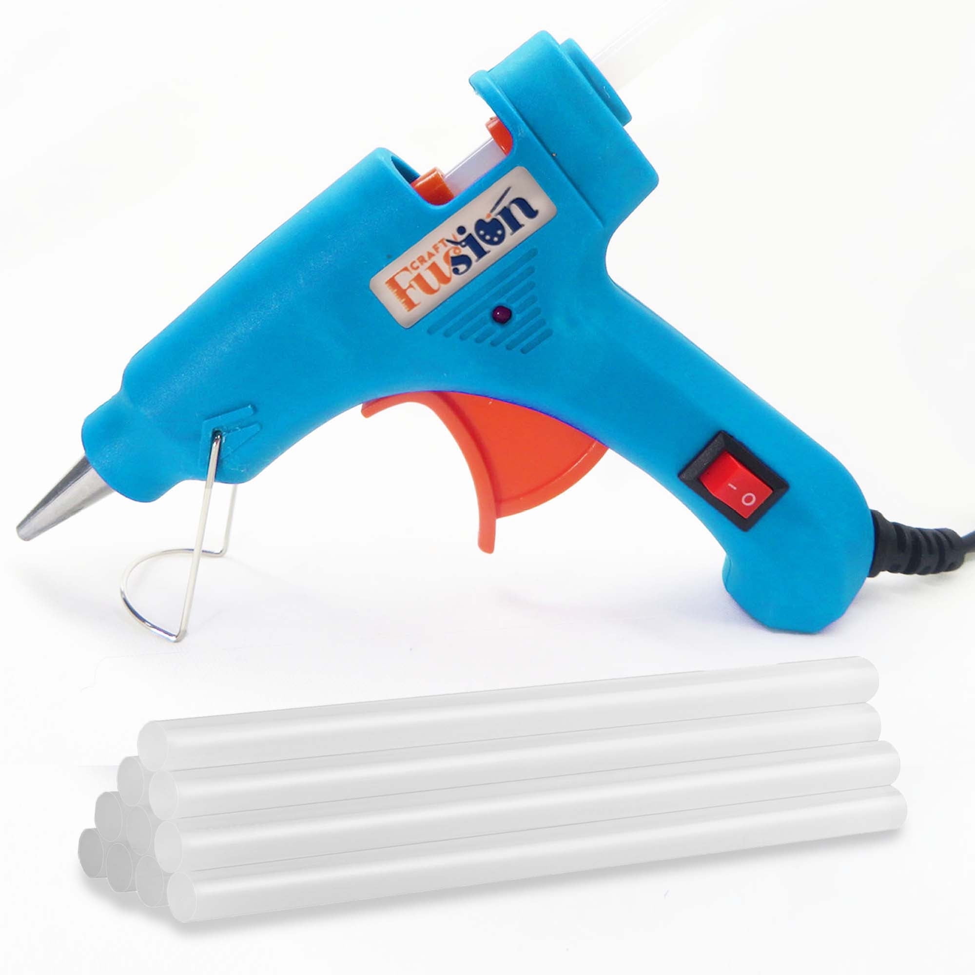 Craft Fusion Hot Glue Gun Kit with 10 Clear Sticks, 20W Mini and Large ...