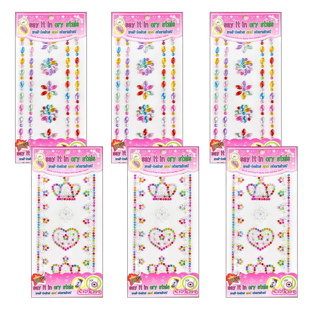 Craft Gems Self Adhesive Rhinestones Stickers for Crafts, Assorted ...