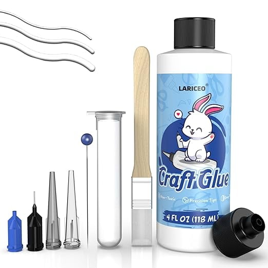 Craft Glue 4oz & Precision Tips, Craft Glue Bottles with Fine Tip ...