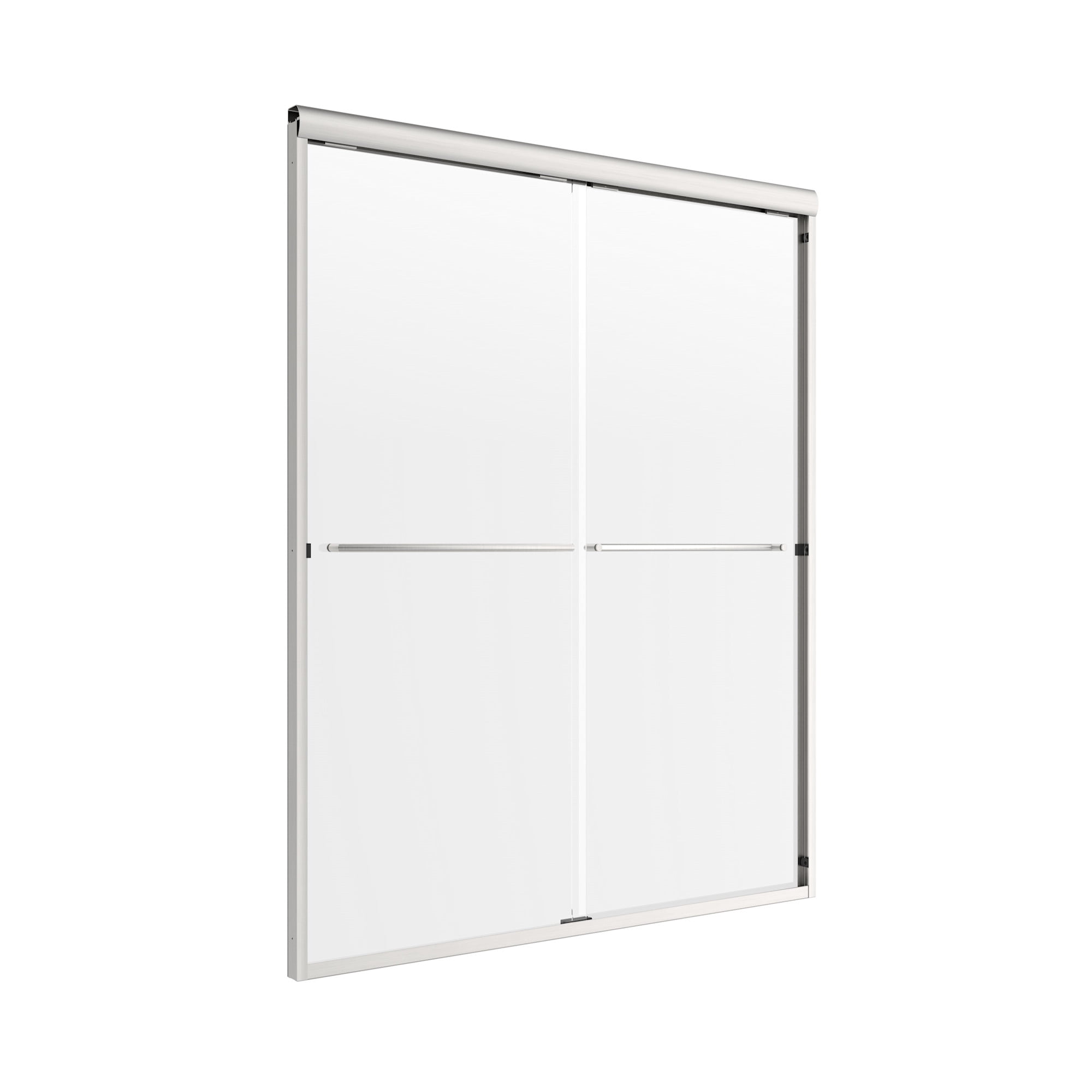 Craft + Main Cove 65" High X 57" Wide Glass Bathroom Sliding Framed ...