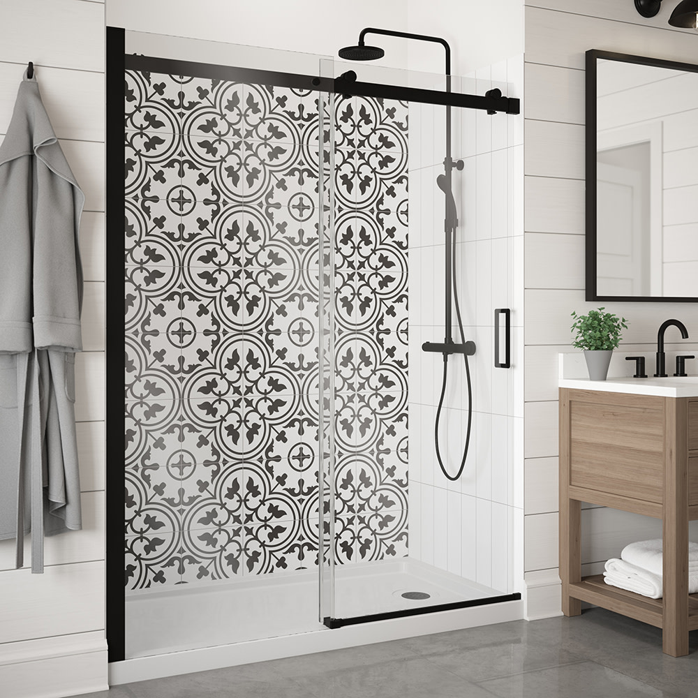 Craft + Main Lgrlsc6074-Cl Lagoon 74" High X 60" Wide Sliding Frameless ...