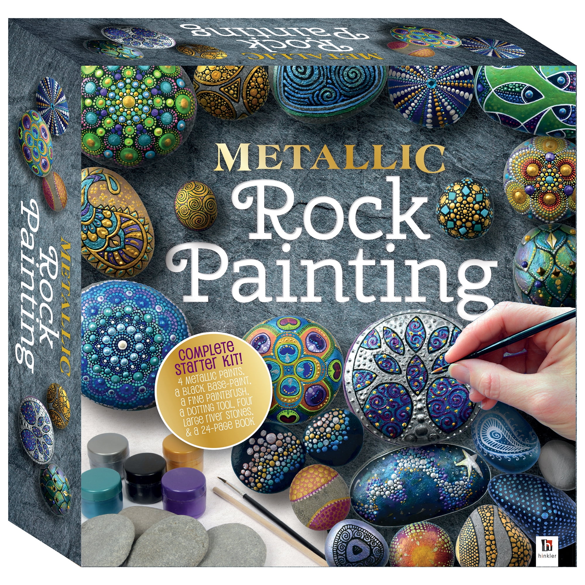 Craft Maker Metallic Rock Painting DIY Rock Art and Craft Kit - Walmart.com