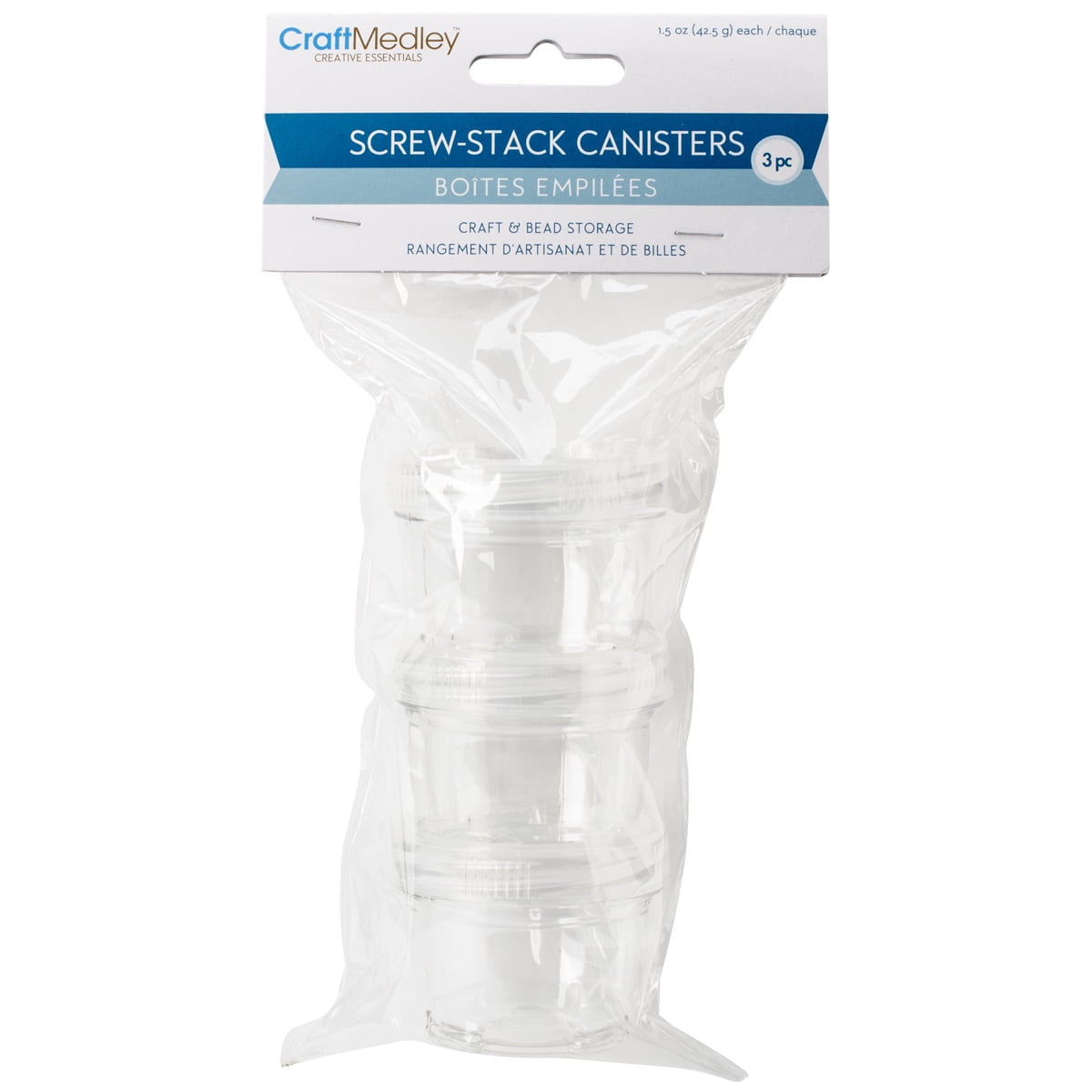 Craft Medley Bead Storage Screw-Top Cups 3/Pkg-1.5oz - Walmart.com