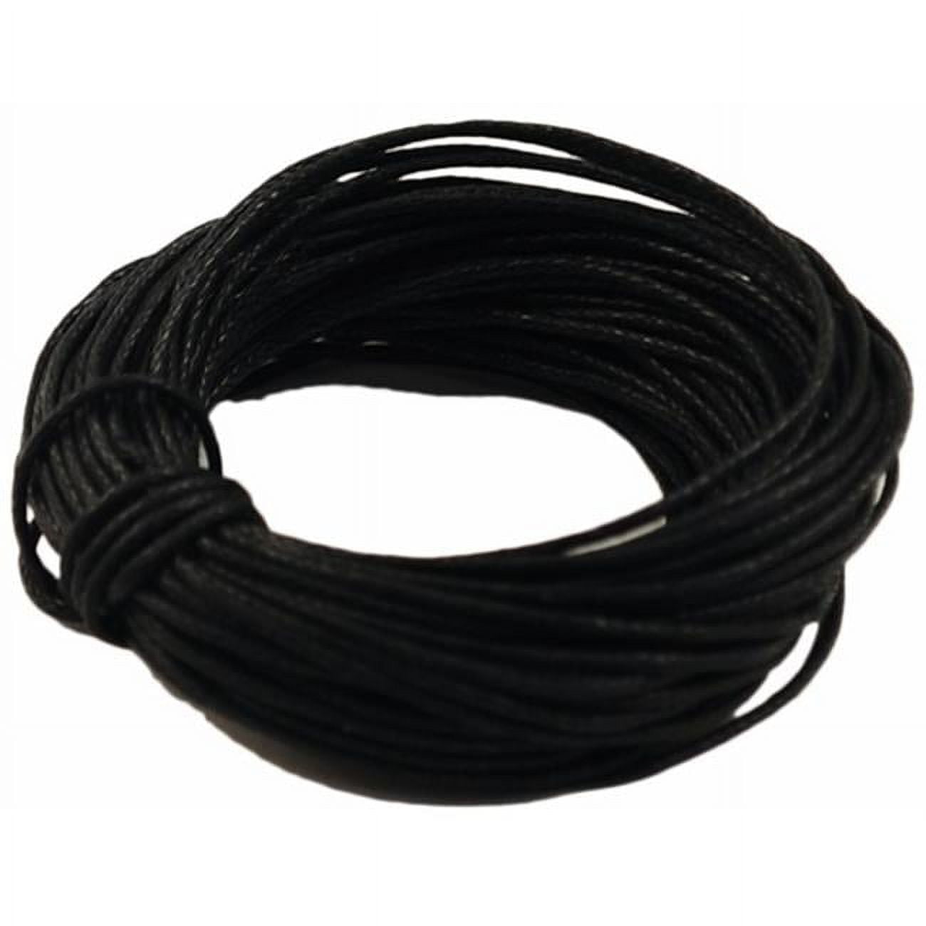 Craft Medley Jewelry/Craft Waxed Cording 1mmX30'-Black - Walmart.com