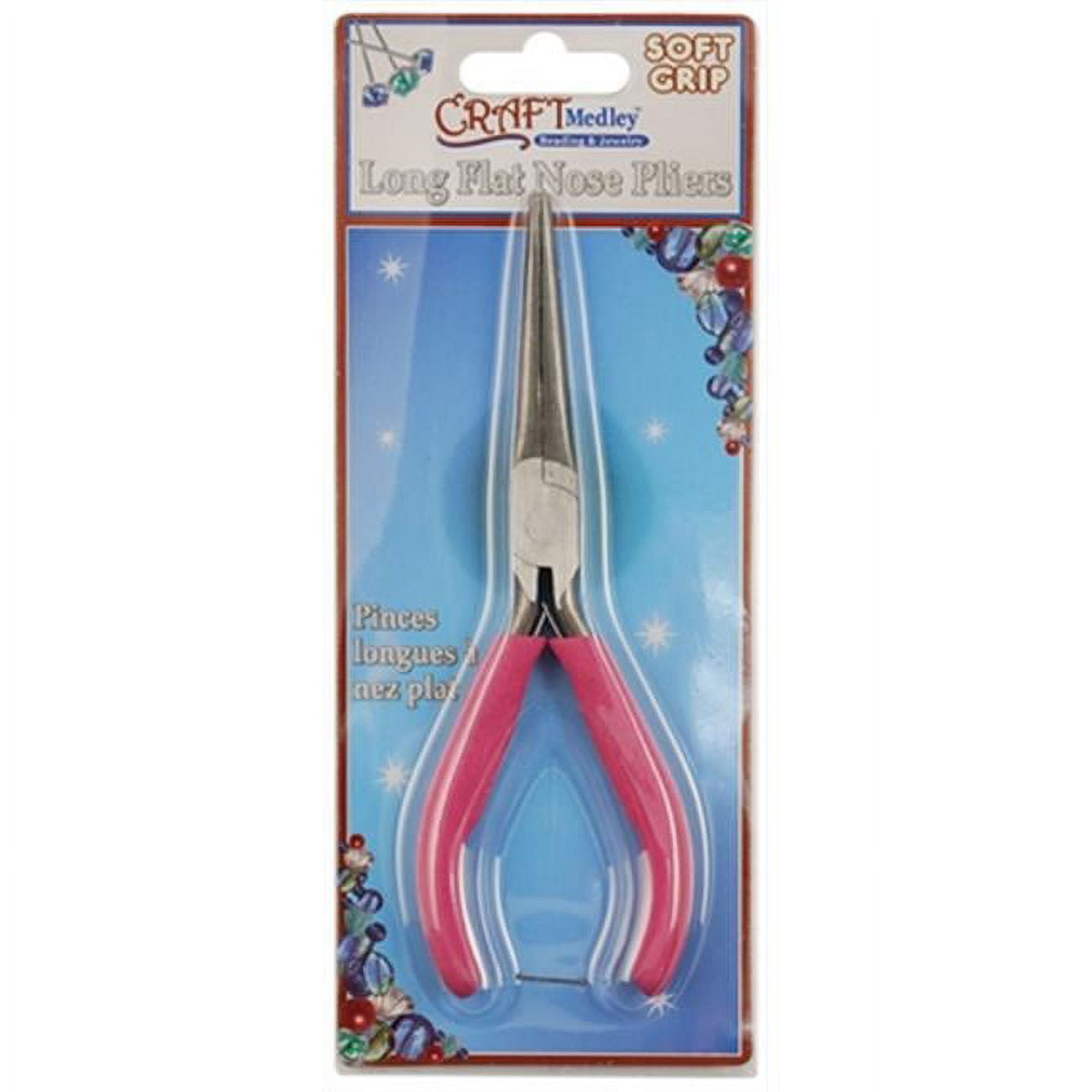 Craft Medley Long Flat Nose Pliers W/Soft Grip Handle-6" - Walmart.com