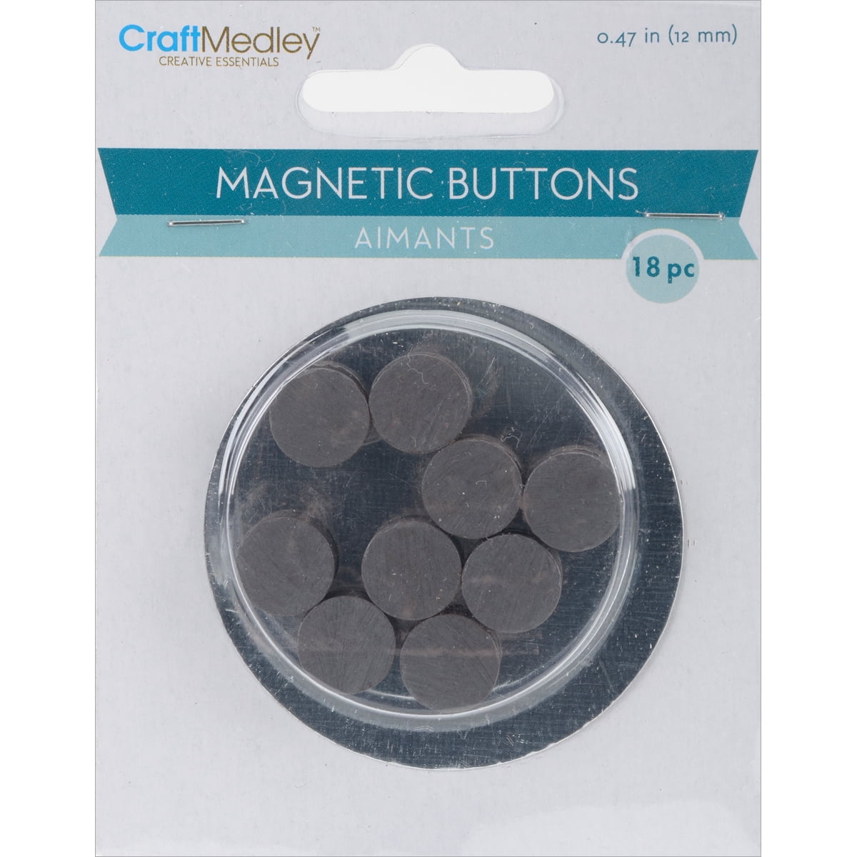 Craft Medley Magnetic Buttons-12mm 18/Pkg - Walmart.com