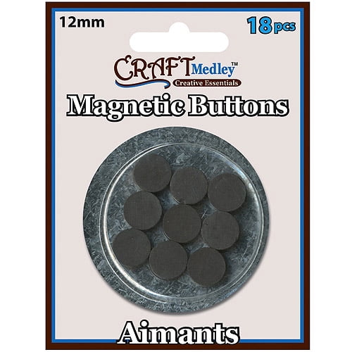 Craft Medley Magnetic Buttons-12mm 18/Pkg - Walmart.com