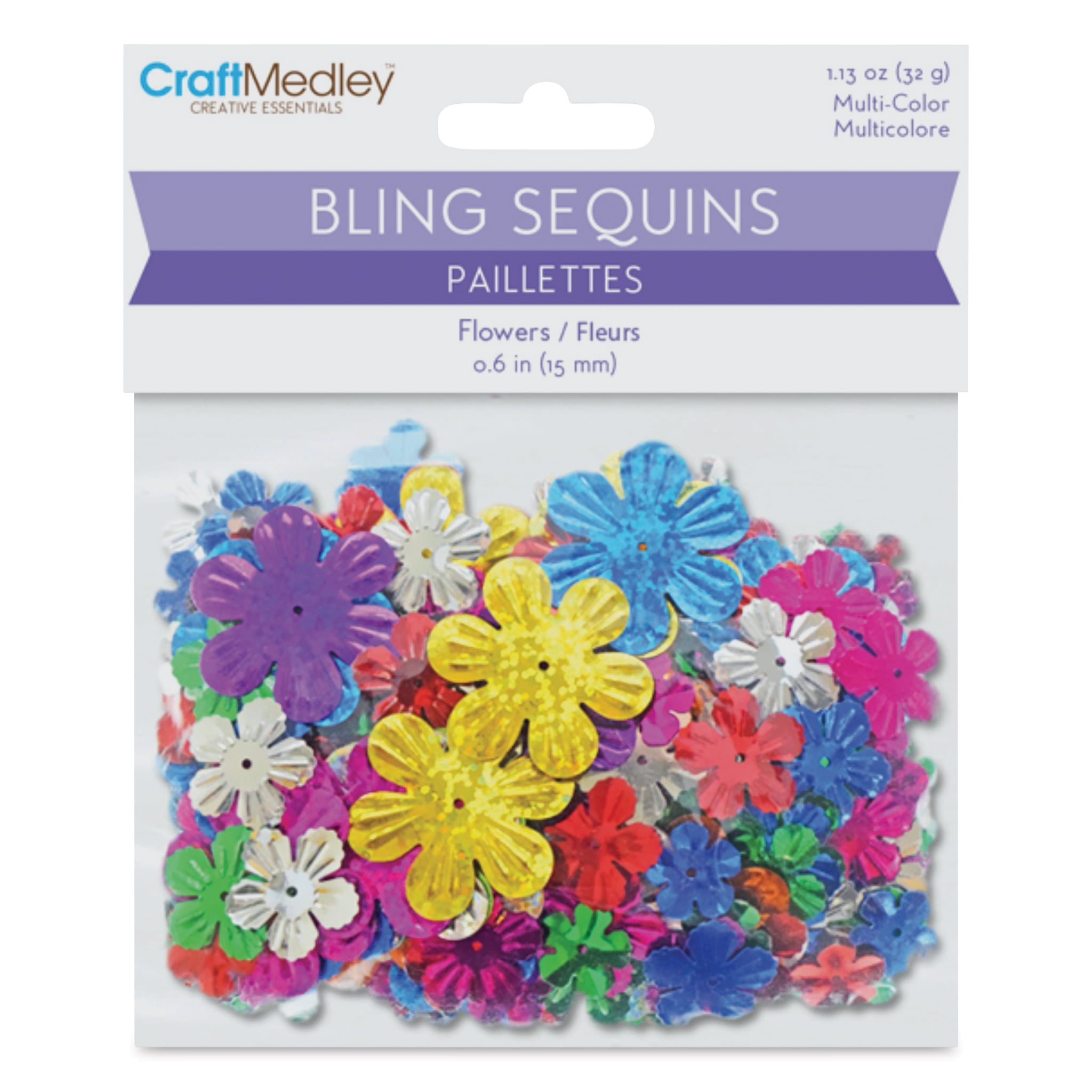 Craft Medley - Sequins, Flowers, .7 oz - Walmart.com