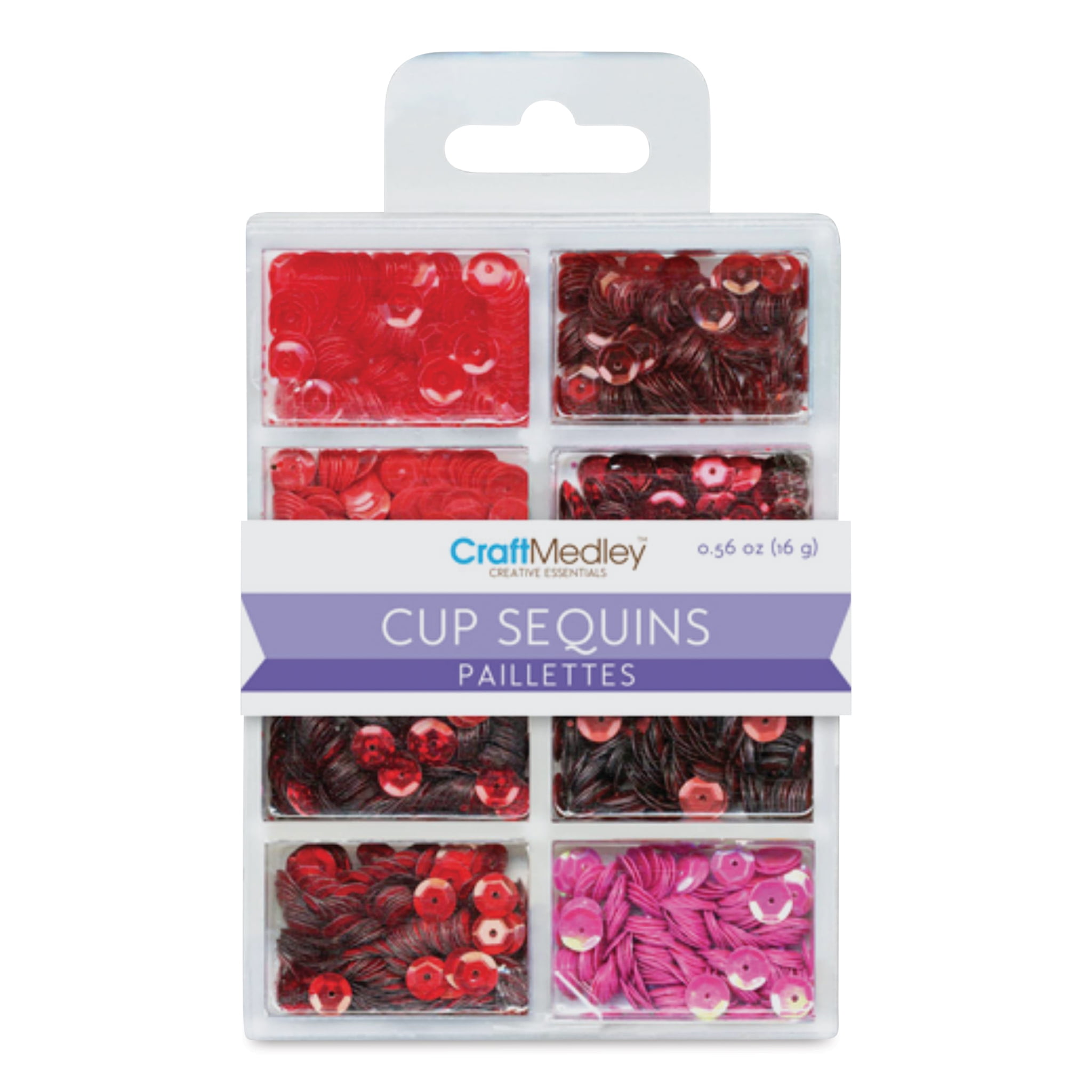 Craft Medley(TM) Creative Essentials Cup Sequins 7mm 0.56oz-Rouge ...