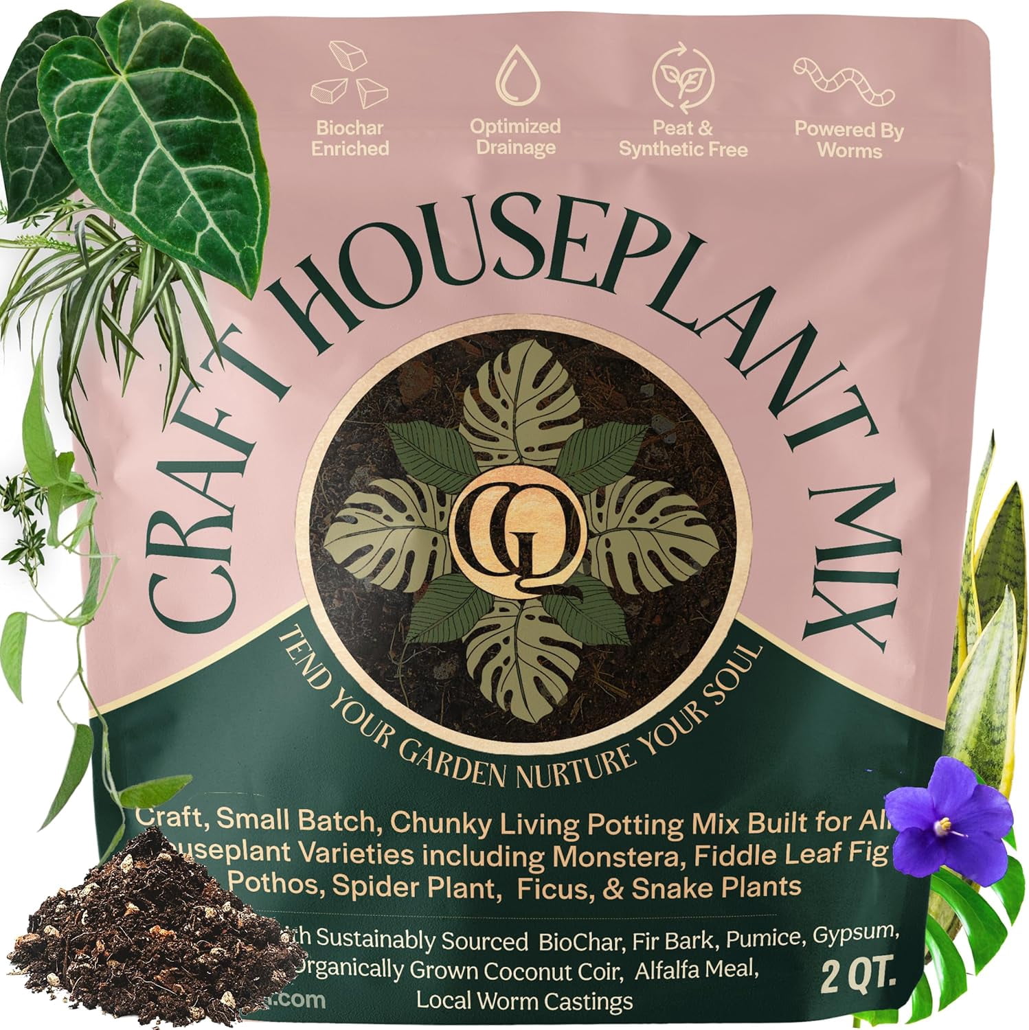 Craft Organic Houseplant Potting Mix, Elite House Plant Soil, Chunky ...