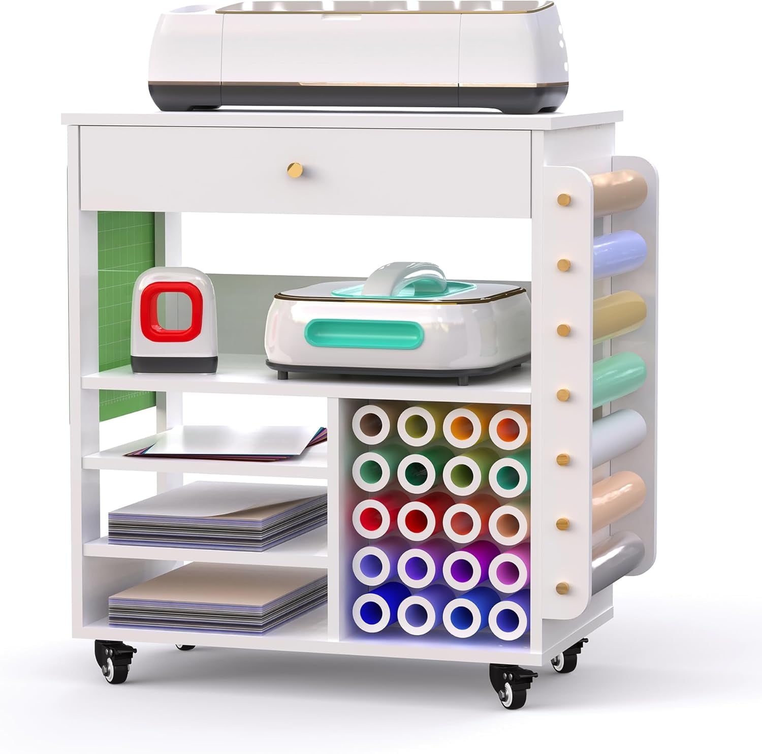 Craft Organization and Storage Rolling Cart Compatible with All Cricut ...