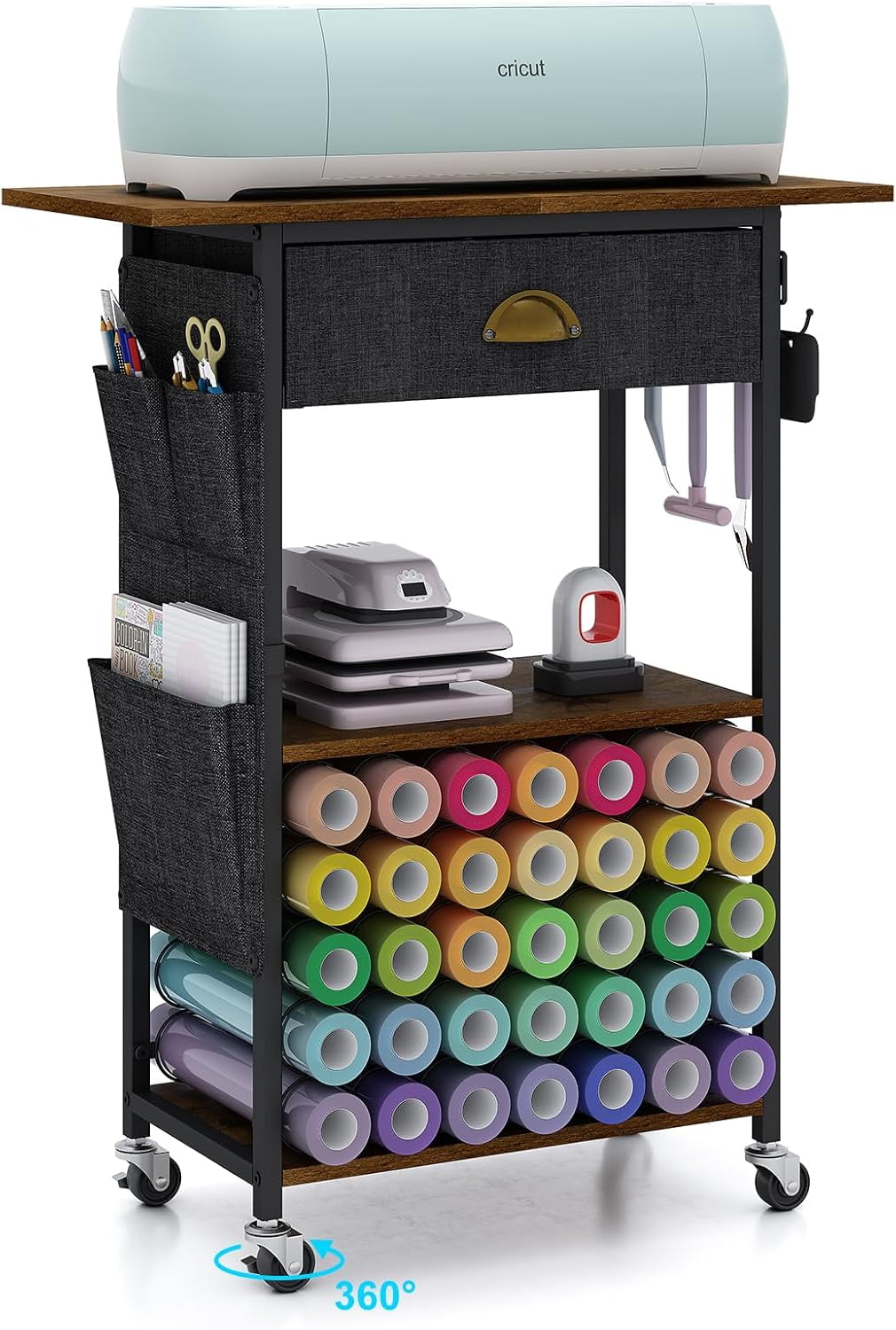 Craft Organizers and Storage Cart: Craft Room Cart for Organizing ...