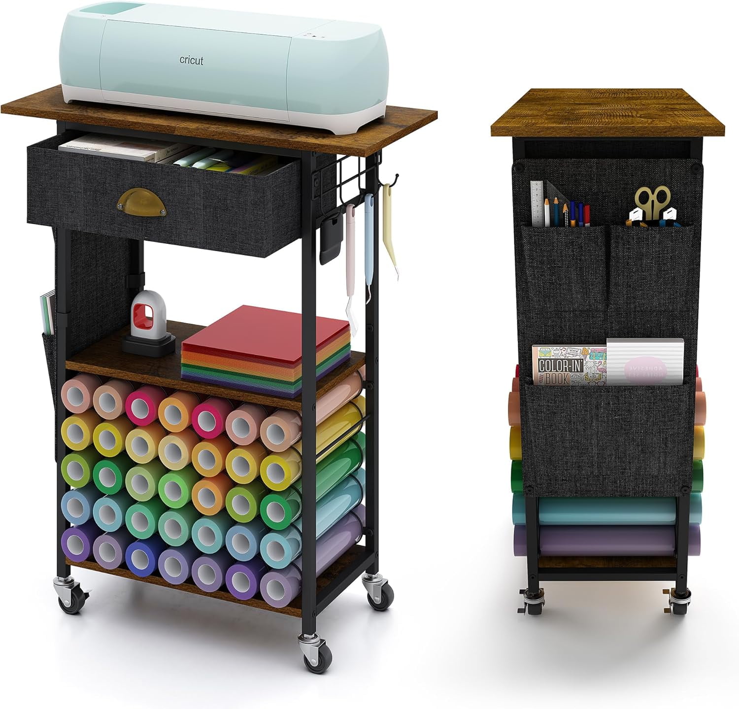 Craft Organizers and Storage Cart: Craft Room Cart for Organizing ...