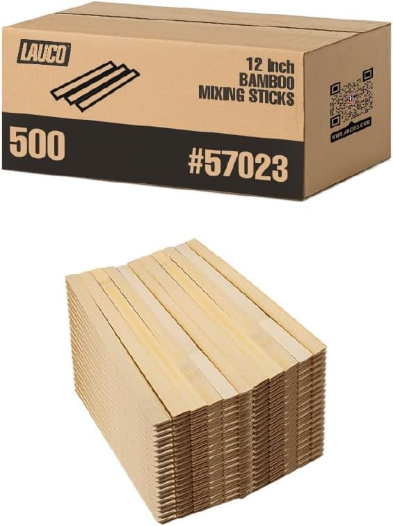 Craft and Paint Sticks - 12" Inch Premium Bamboo Stirrers/Paddles ...